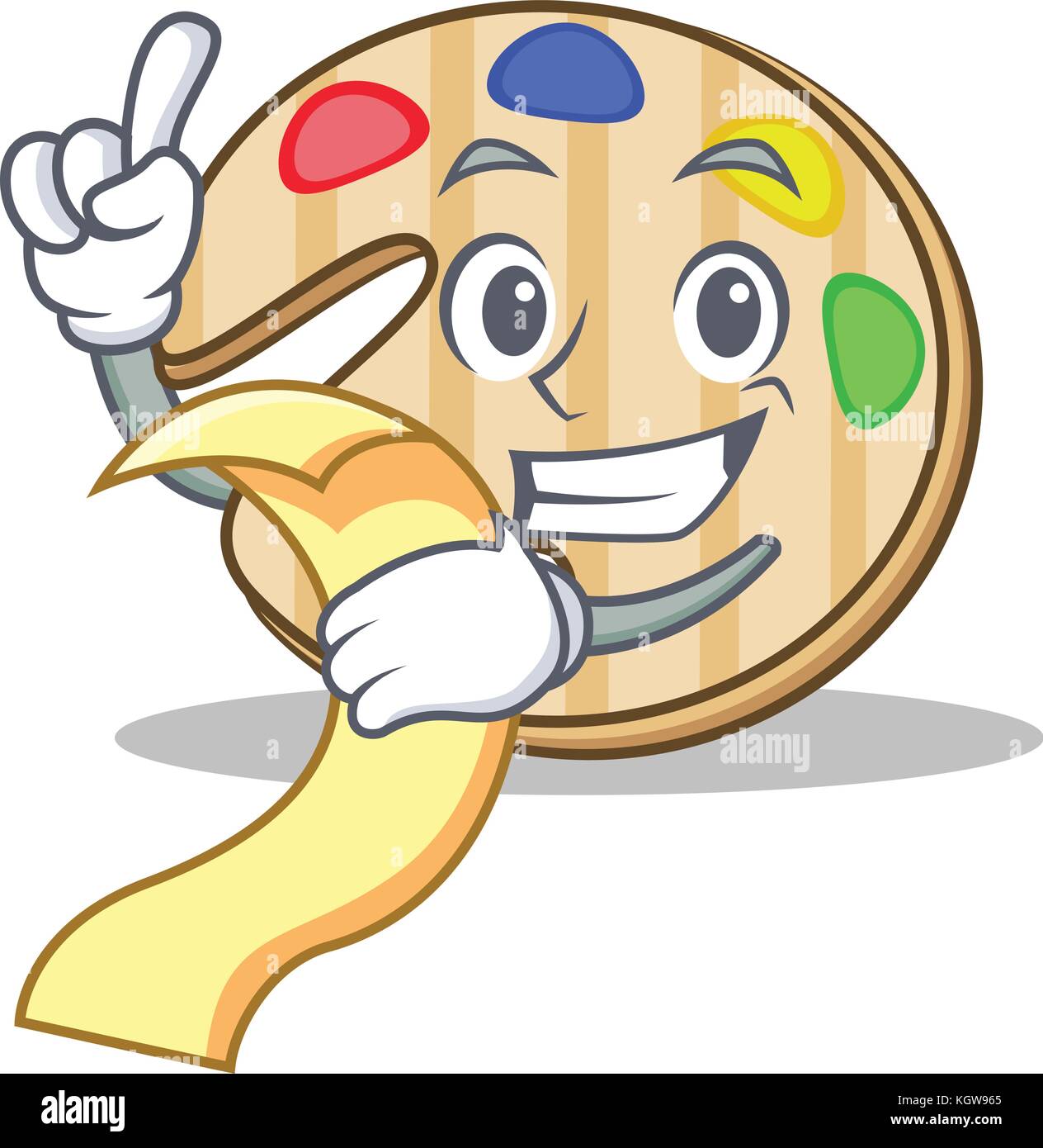 With menu paint palette character cartoon Stock Vector Image & Art - Alamy