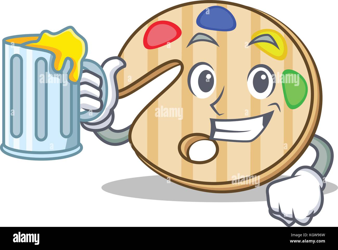 With juice paint palette character cartoon Stock Vector Image & Art - Alamy