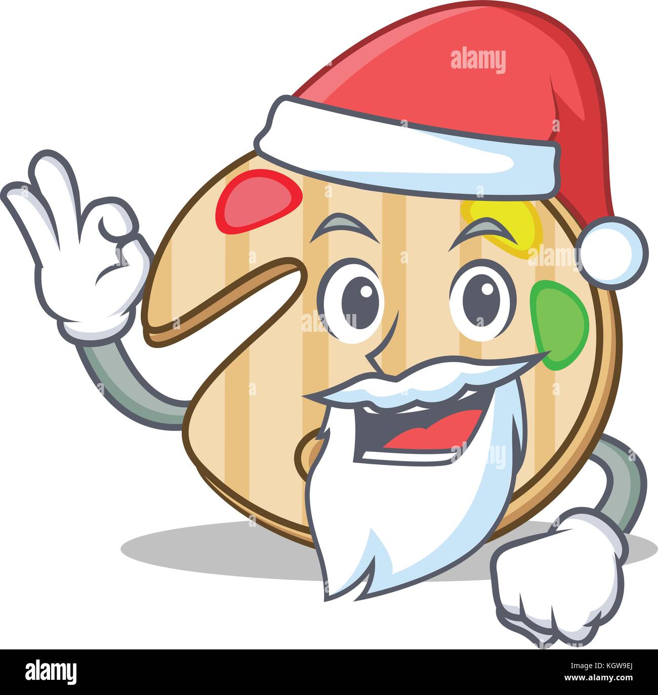 Santa paint palette character cartoon Stock Vector Image & Art - Alamy
