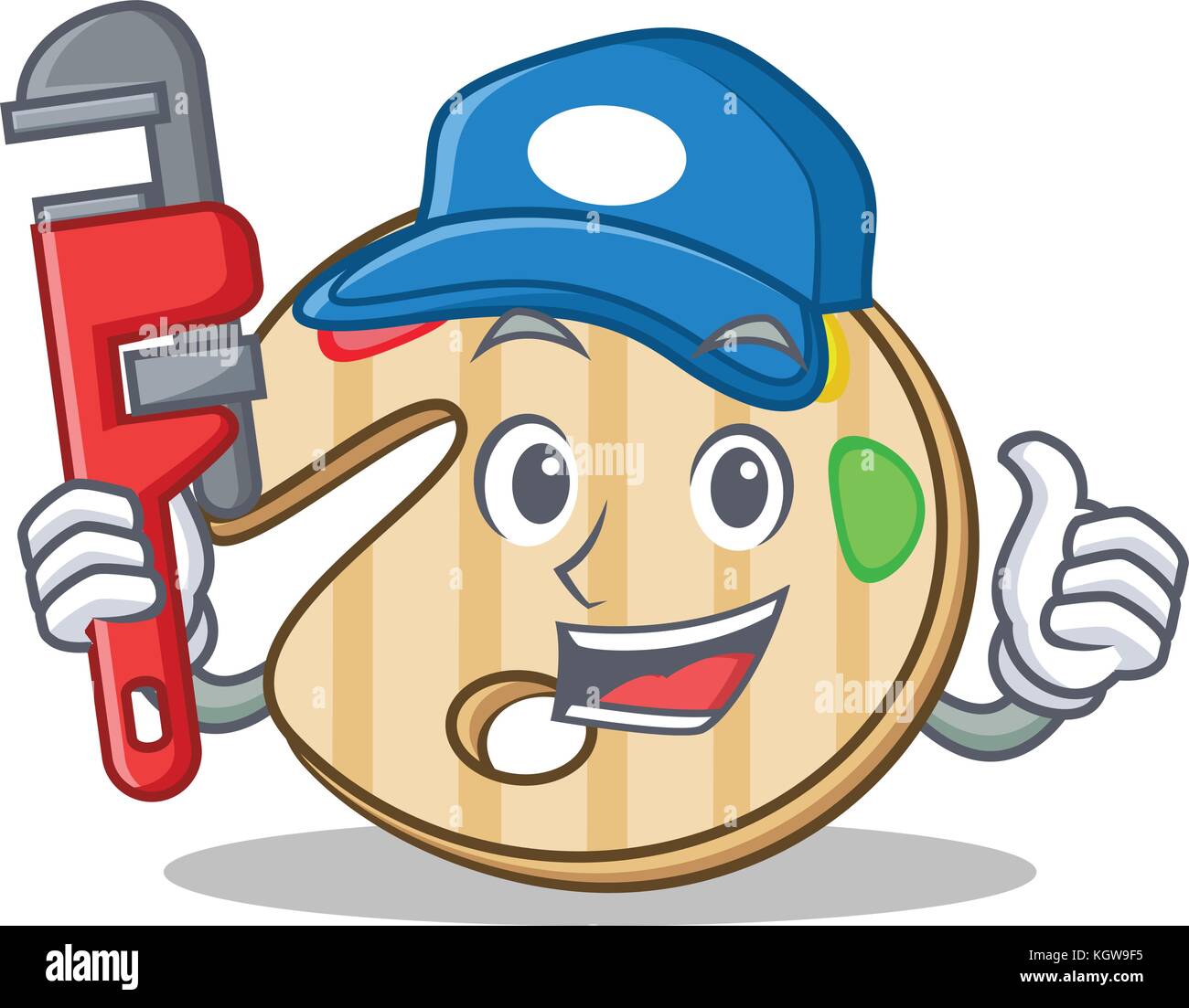 Plumber paint palette character cartoon Stock Vector Image & Art - Alamy