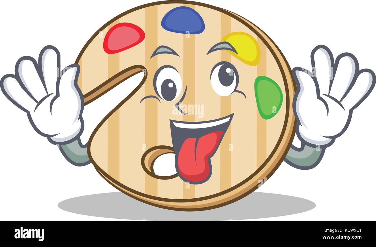 Crazy paint palette character cartoon Stock Vector Image & Art - Alamy