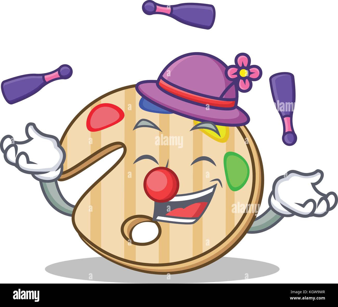 Juggling paint palette character cartoon Stock Vector Image & Art - Alamy