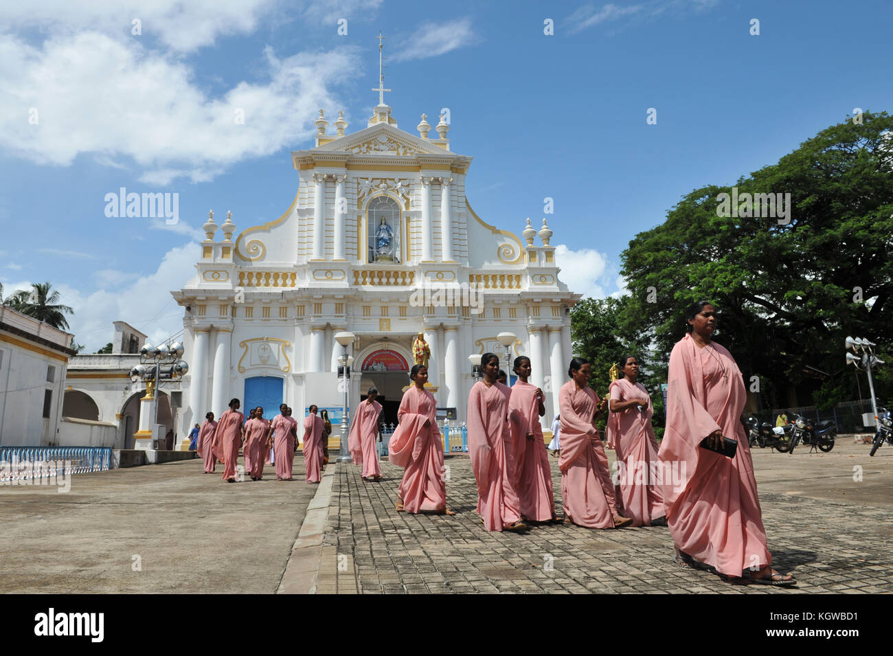 PONDICHERRY, INDIA - November 2017: The Immaculate Conception Cathedral ...