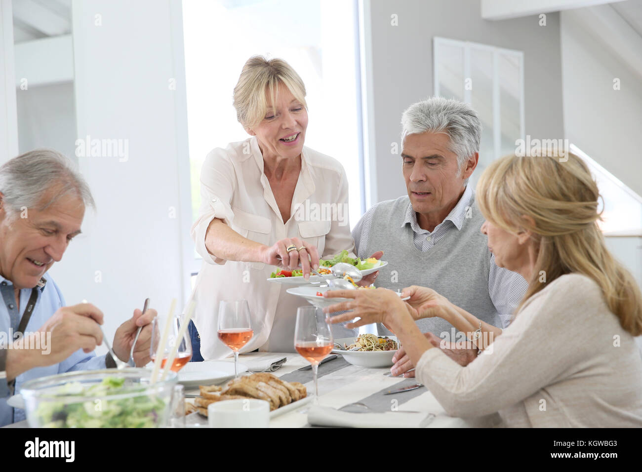 Old people home lunch hi-res stock photography and images - Alamy