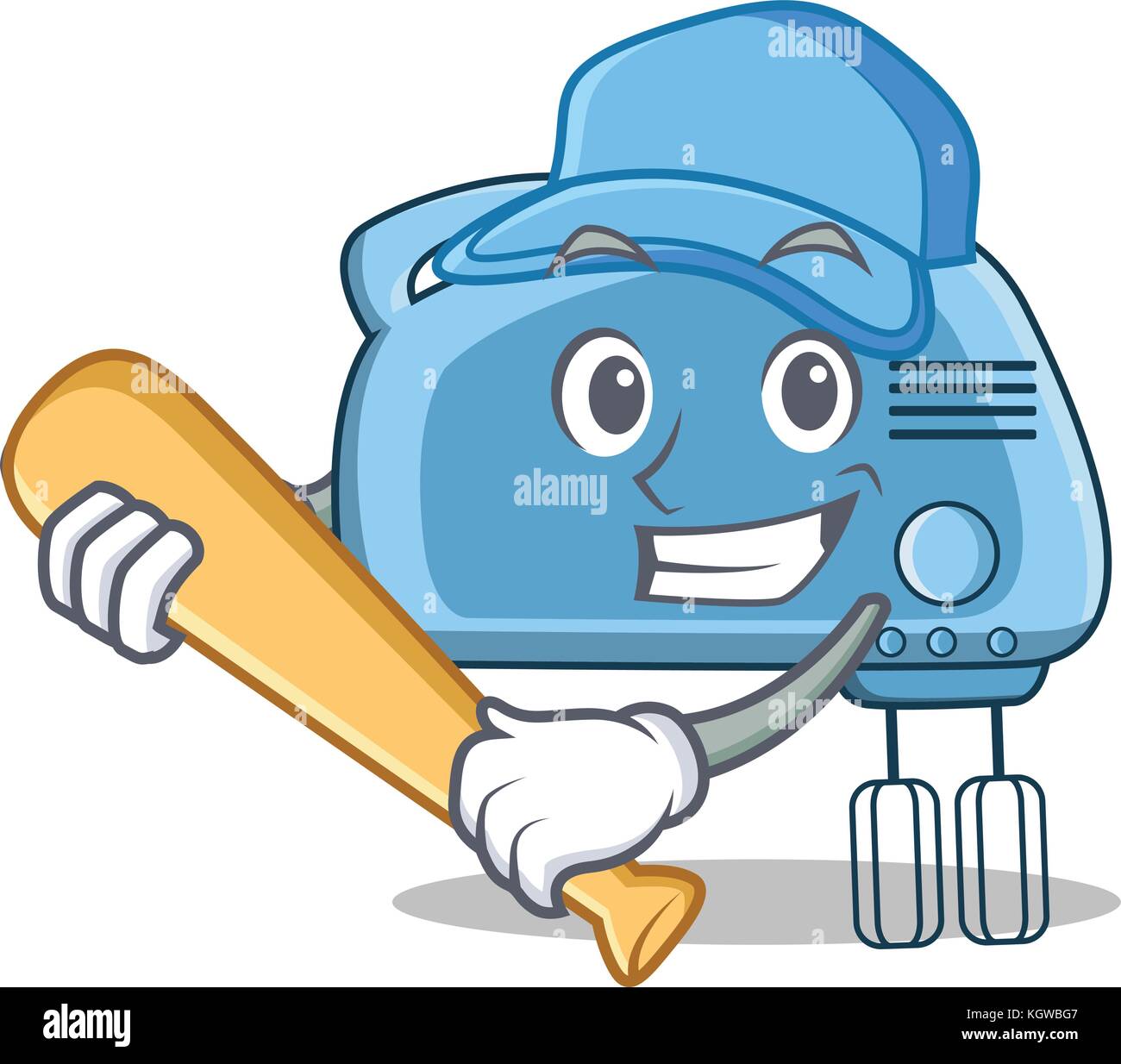 Playing baseball mixer character cartoon style Stock Vector Image & Art ...