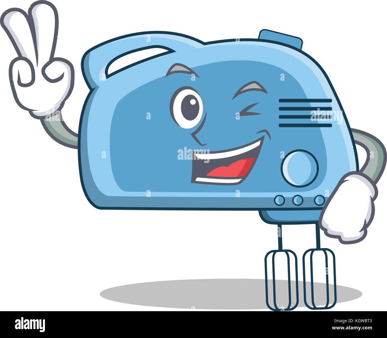 Two finger mixer character cartoon style Stock Vector Image & Art - Alamy
