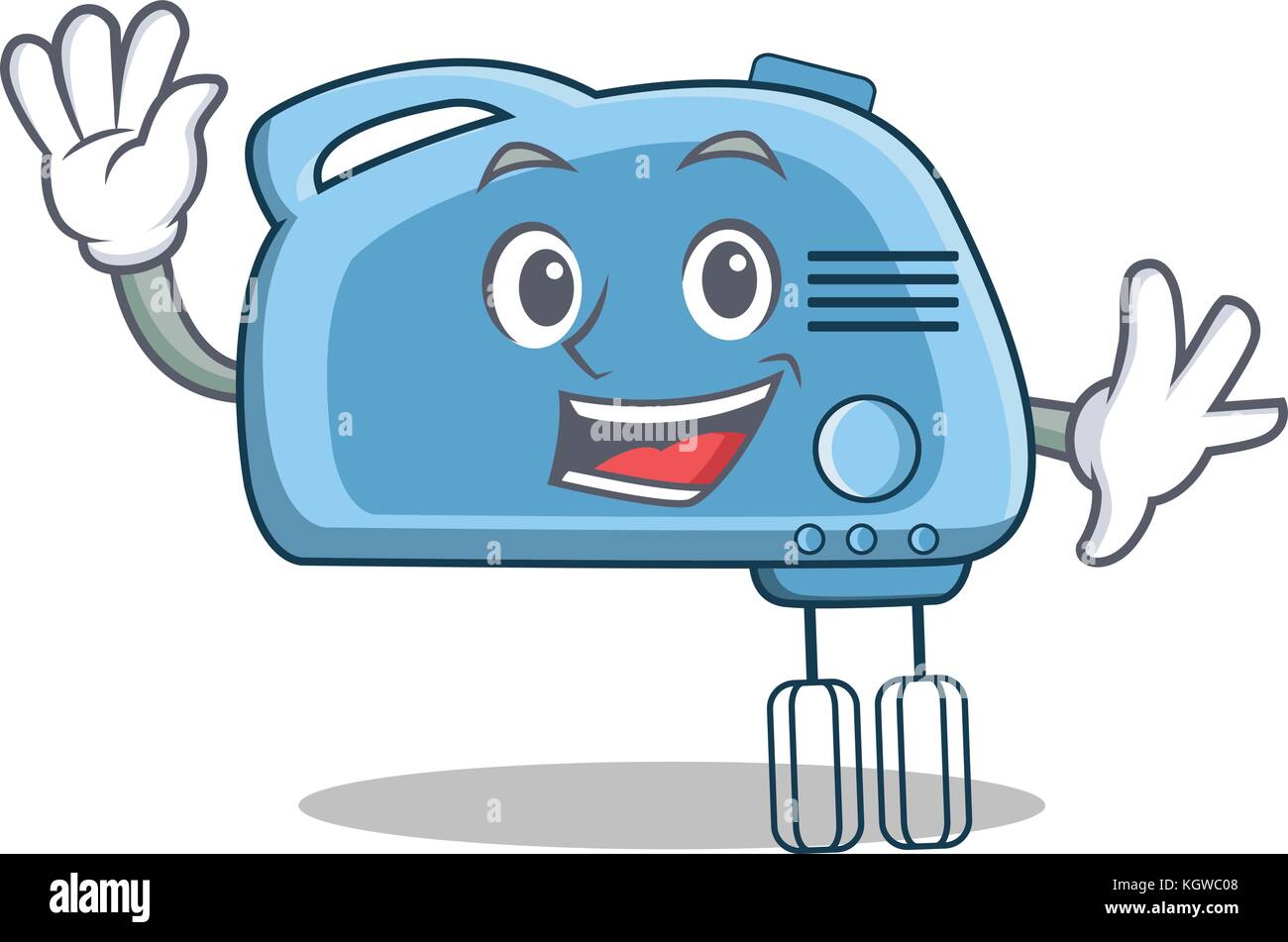 Waving mixer character cartoon style Stock Vector Image & Art - Alamy