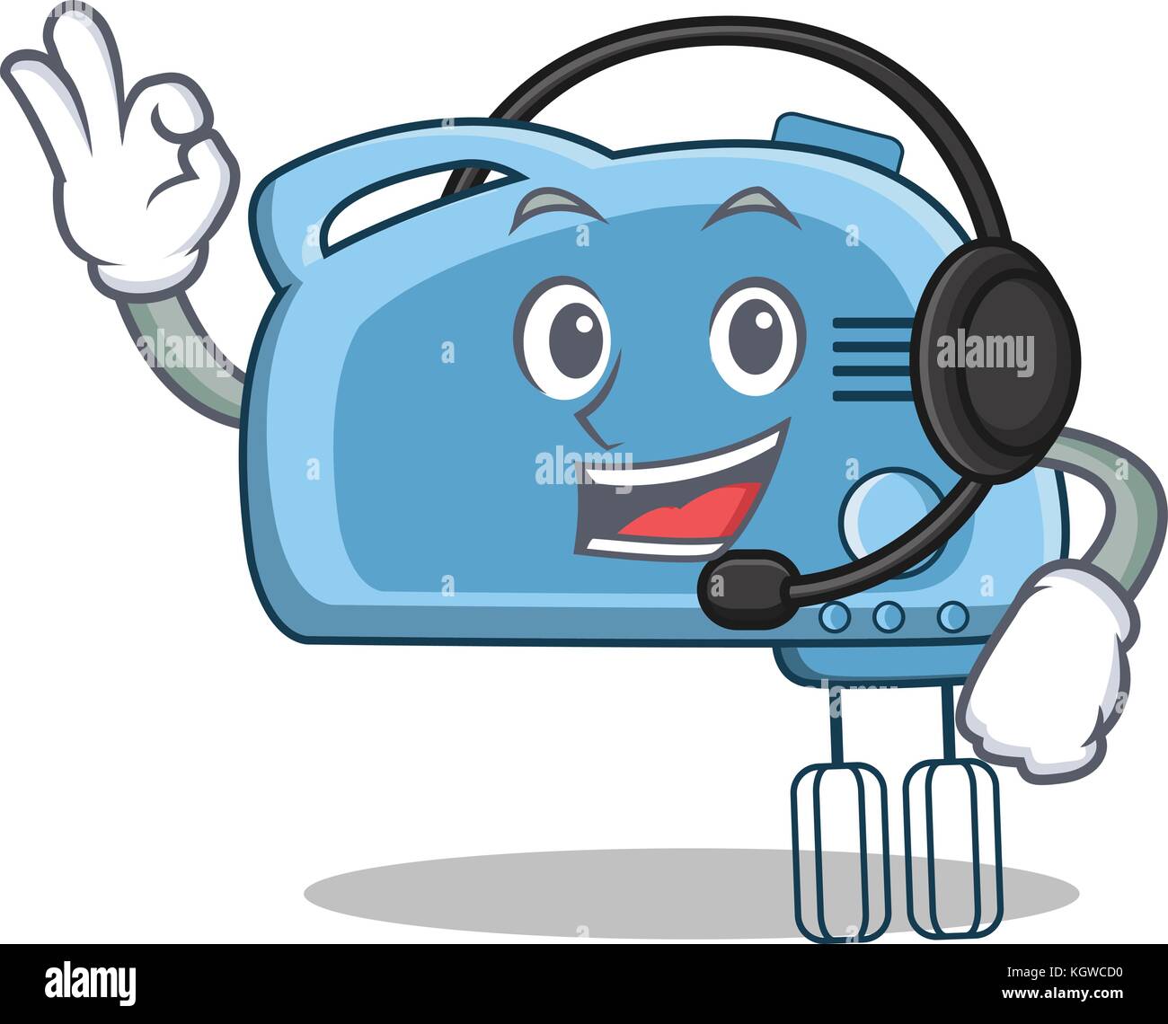 With headphone mixer character cartoon style Stock Vector Image & Art ...
