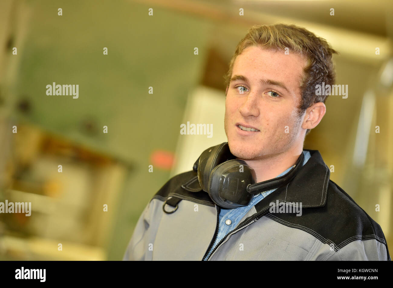 Portrait of student in workshop Stock Photo - Alamy