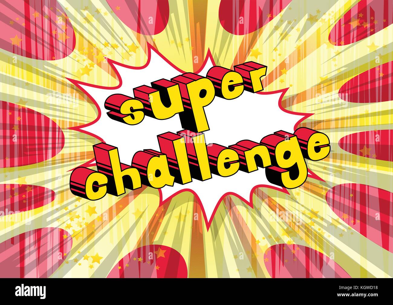 Super Challenge Comic Book Style Word On Abstract Background Stock Super Challenge Comic Book Style Word On Abstract Background Stock
