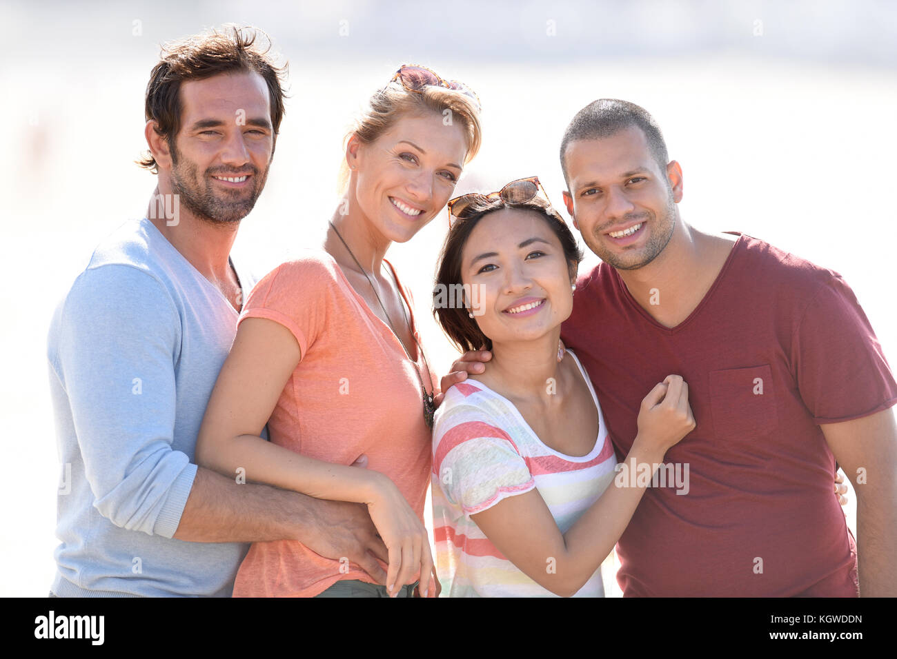 Portrait of multi-racial couples Stock Photo - Alamy