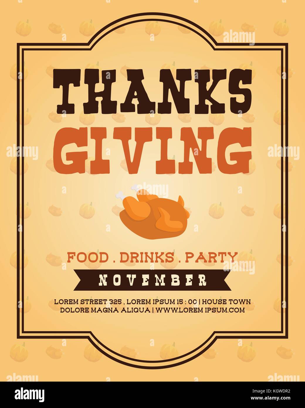 Thanksgiving poster style collection design Stock Vector Image & Art ...