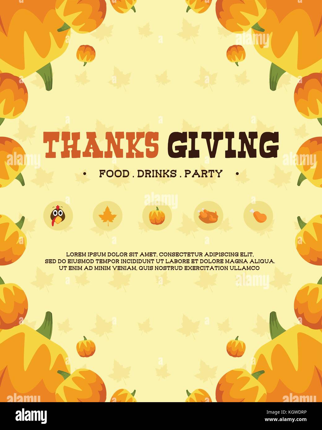 Thanksgiving poster background design collection Stock Vector Image ...