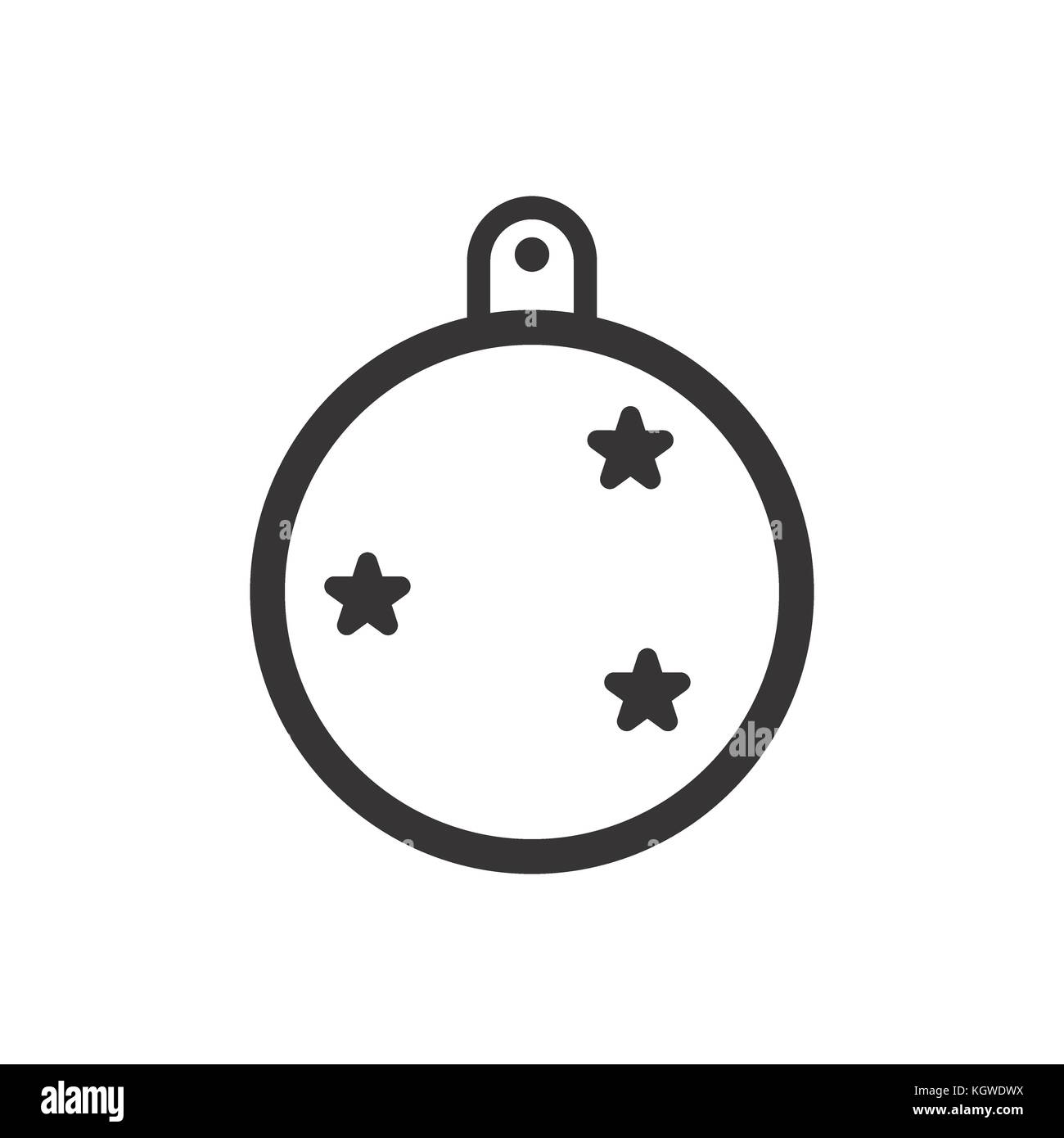 Christmas vector icon balls Black and White Stock Photos & Images - Alamy