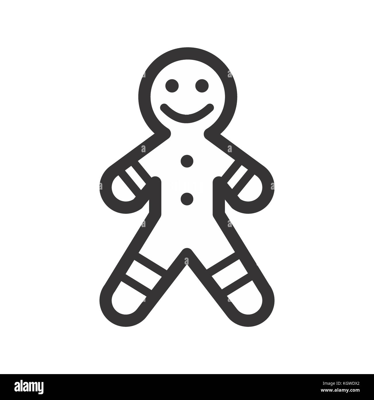 Christmas Vector Icon gingerbread Stock Photo - Alamy