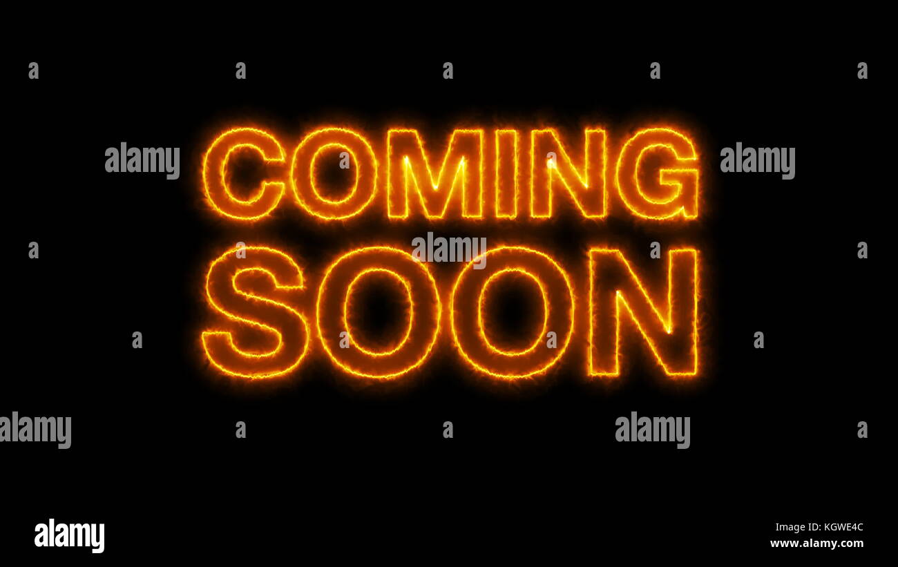 Coming soon text text with bad signal. Glitch effect. 3d rendering ...