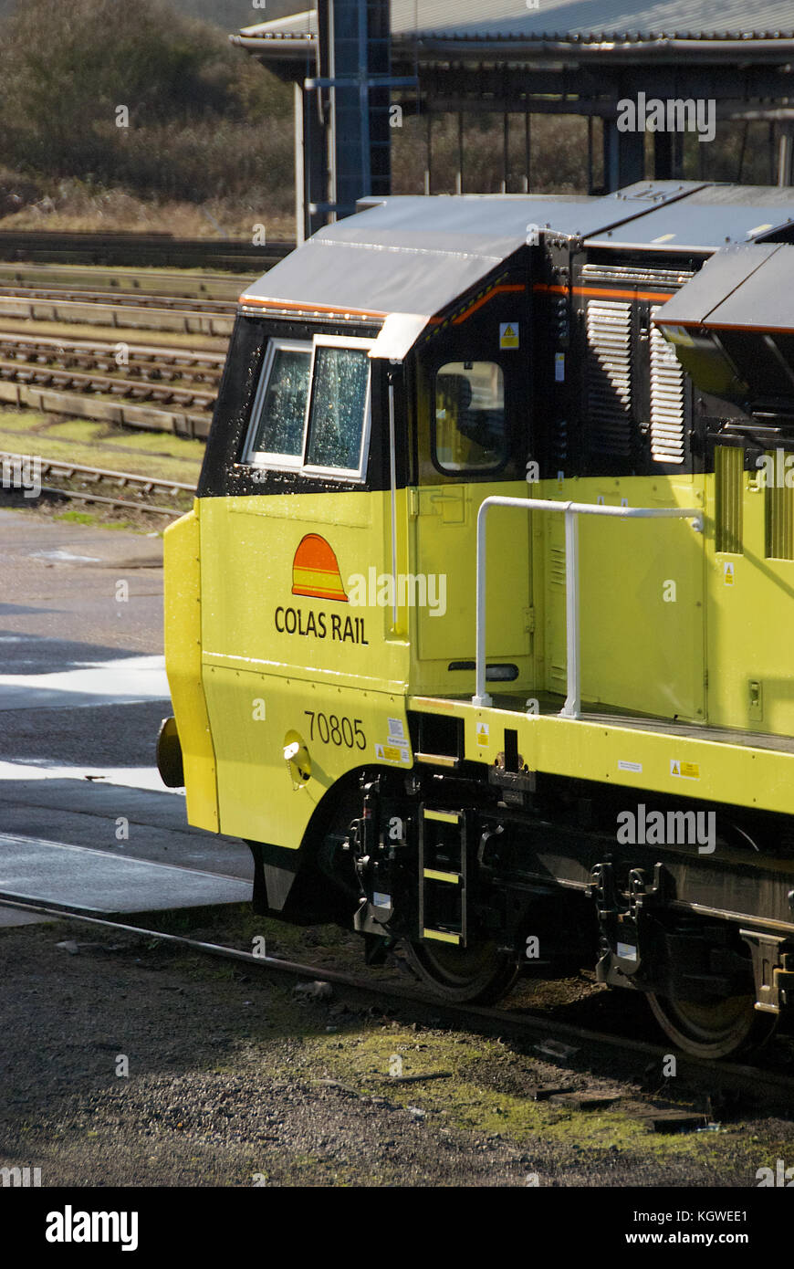 Colas Rail Class 70 locomotive at Eastleigh Depot Stock Photo - Alamy
