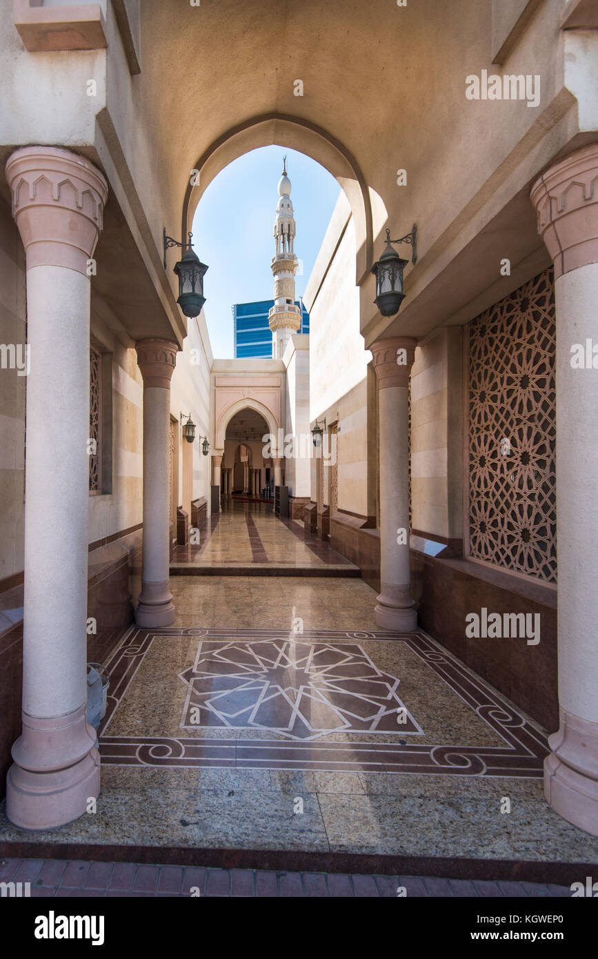 DUBAI, UAE - 26OCT2017: Sheik Hamdan Mosque is located in Port Saeed ...