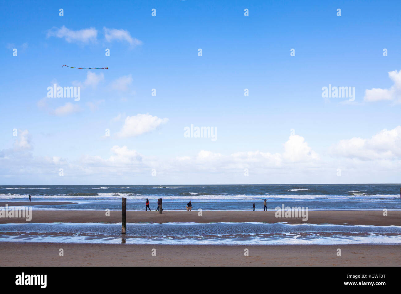 Netherlands, at the beach between Oostkapelle and Vrouwenpolder on the ...