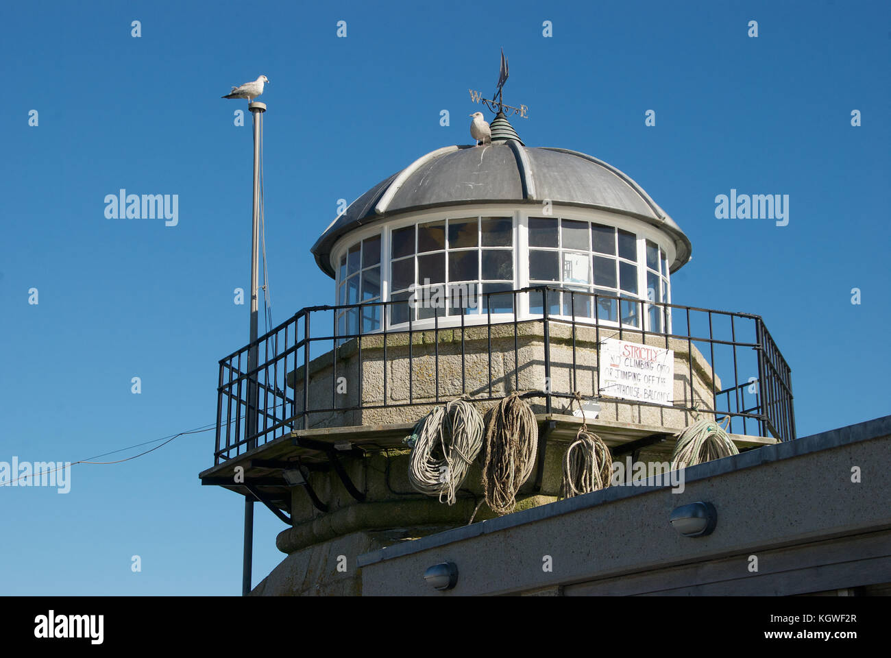 Tower at St Ives Harbour Stock Photo - Alamy