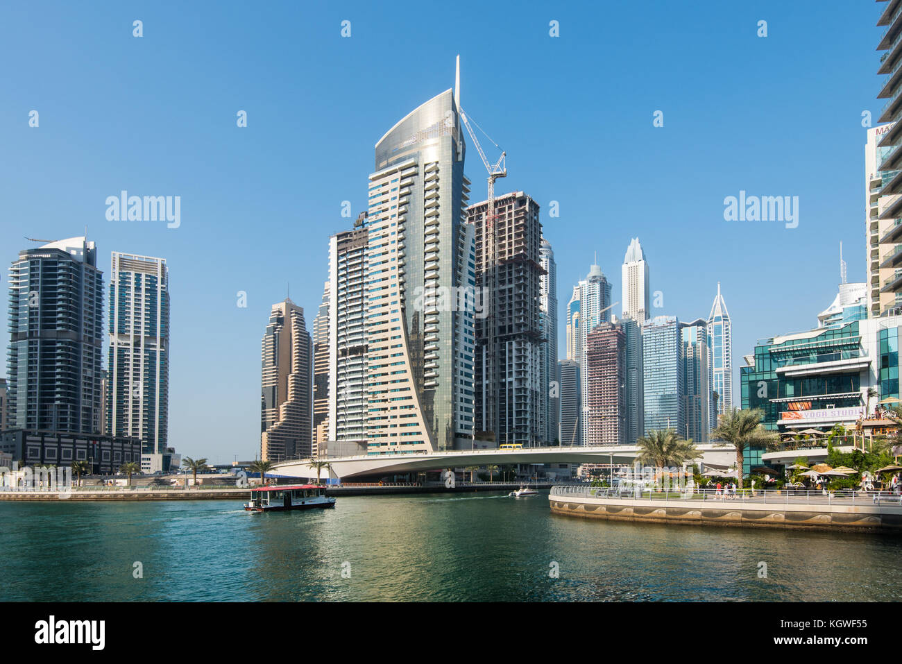 DUBAI, UAE - 31OCT2017: A water bus in Dubai Marina Stock Photo - Alamy
