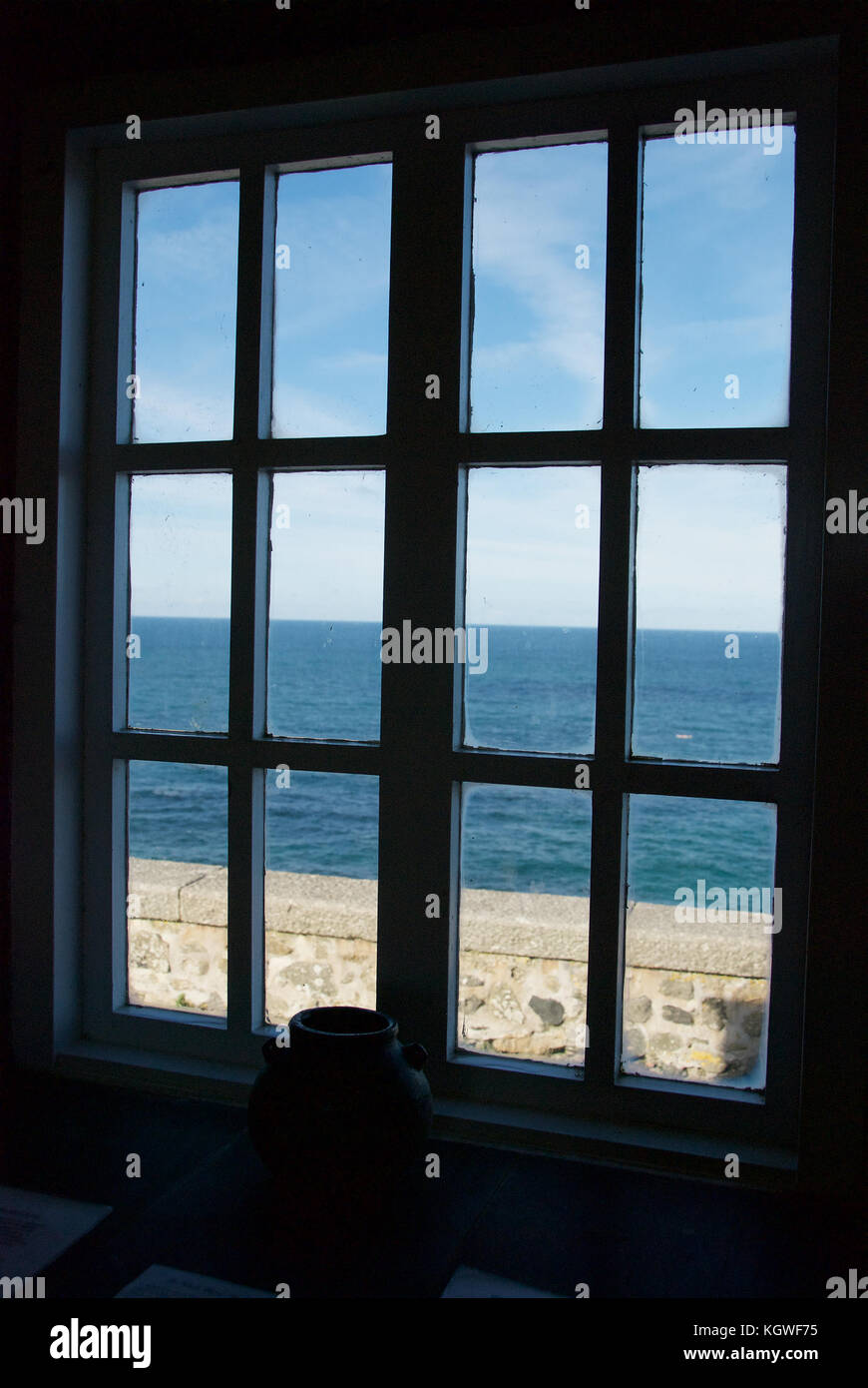 View looking out through a window frame Stock Photo - Alamy
