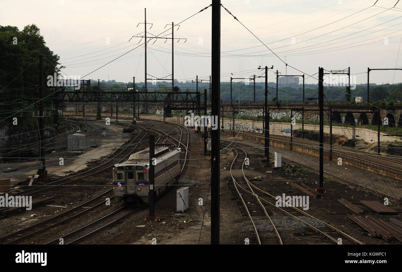 United States. Pennsylvania. Philadelphia. Railway line Stock Photo - Alamy