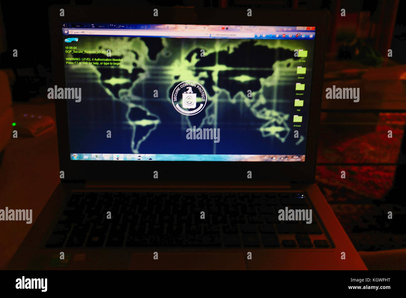 Hacked computer virus Stock Photo - Alamy