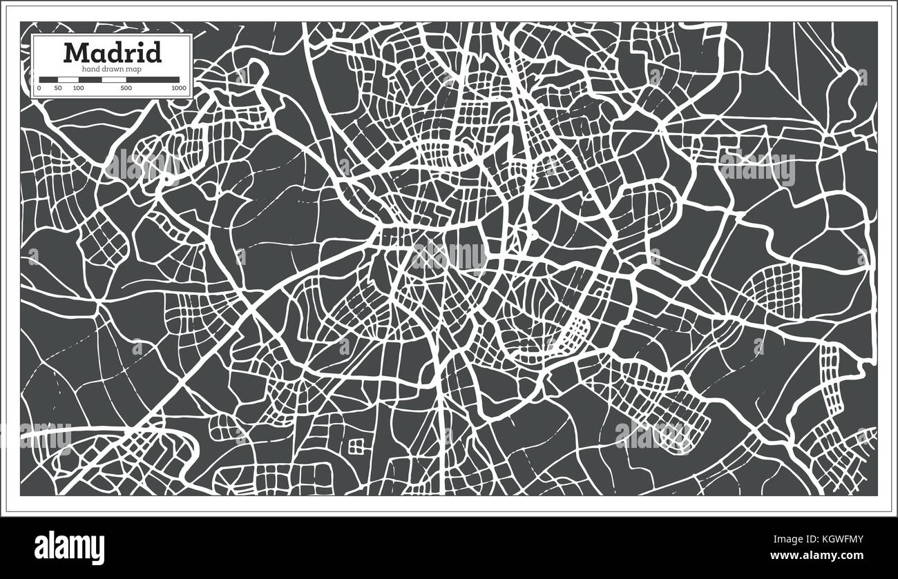 City map of madrid city hi-res stock photography and images - Alamy