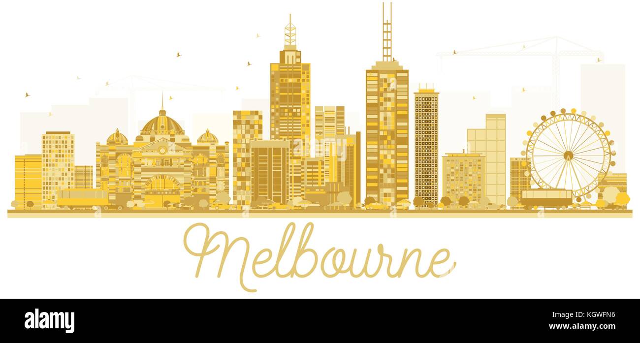 Melbourne skyline silhouette hi-res stock photography and images - Alamy