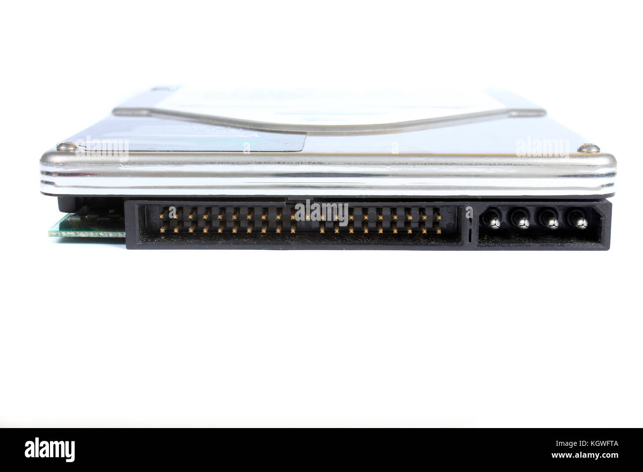 The connections of data and power ports of an odl harddisk Stock Photo ...