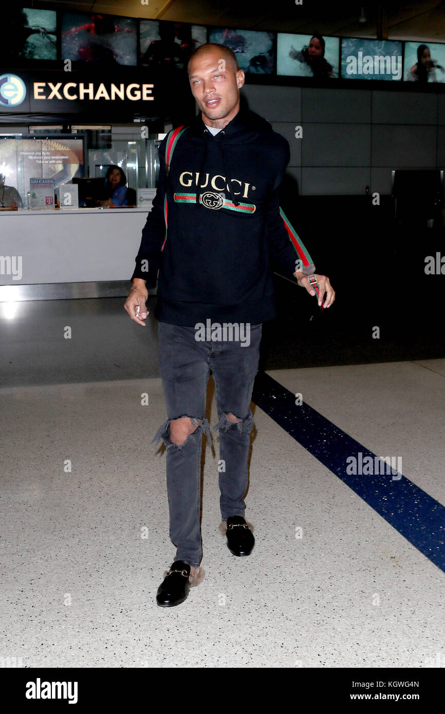 Jeremy Meeks at Los Angeles International Airport departures, in Los ...