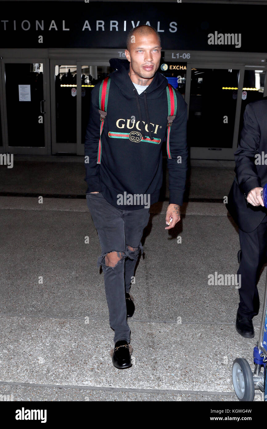 Jeremy Meeks at Los Angeles International Airport departures, in Los ...
