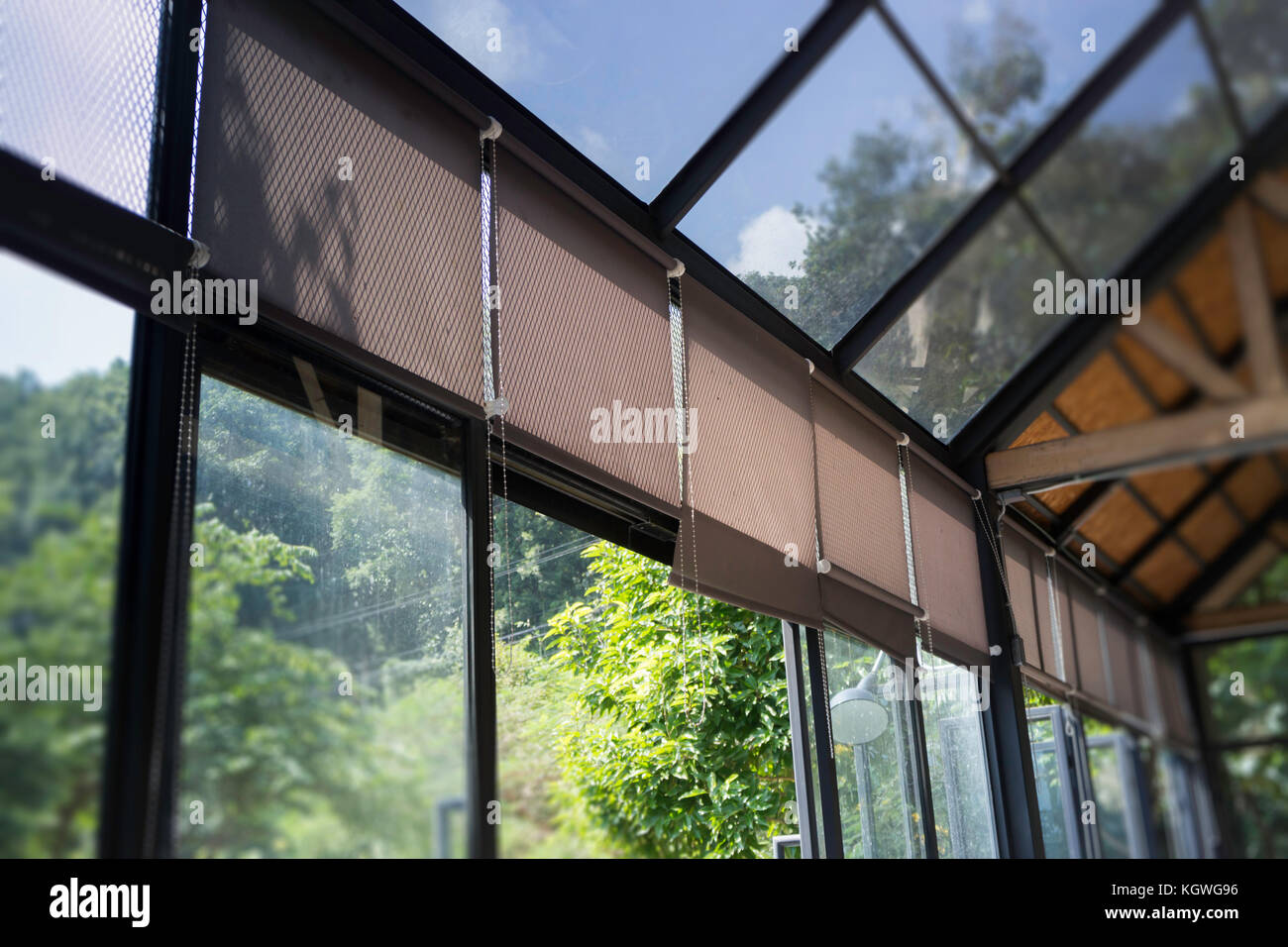 Modern loft rooftop with natural outside view, stock photo Stock Photo ...