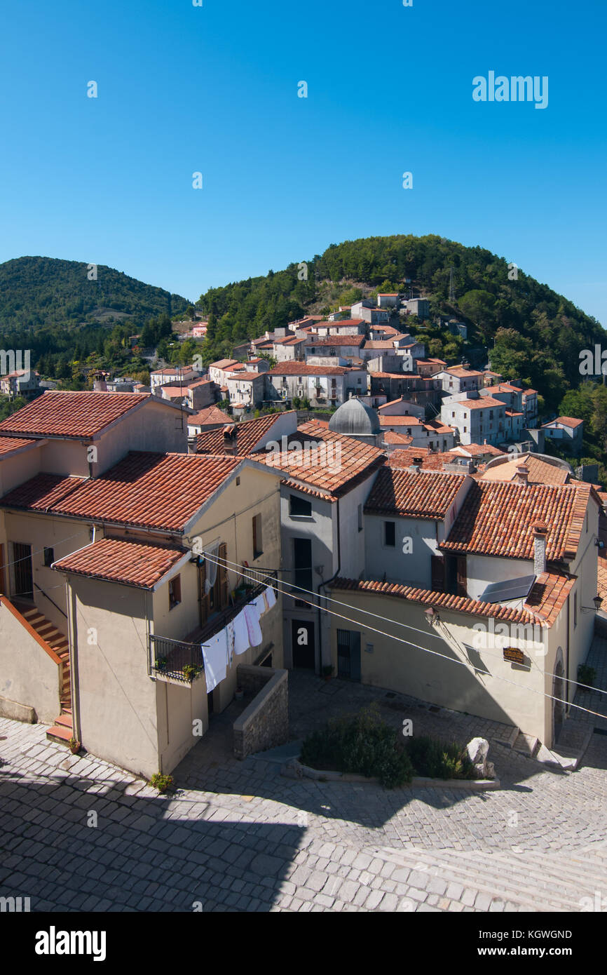 A view of the village of Aieta, Italy. Aieta (also written in Ajeta ...