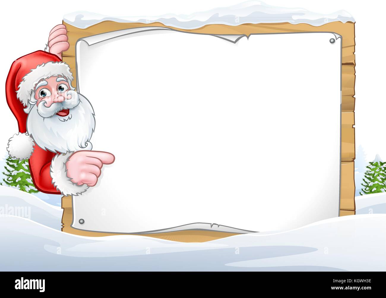 Santa Claus Christmas Sign Background Stock Vector Image & Art - Alamy