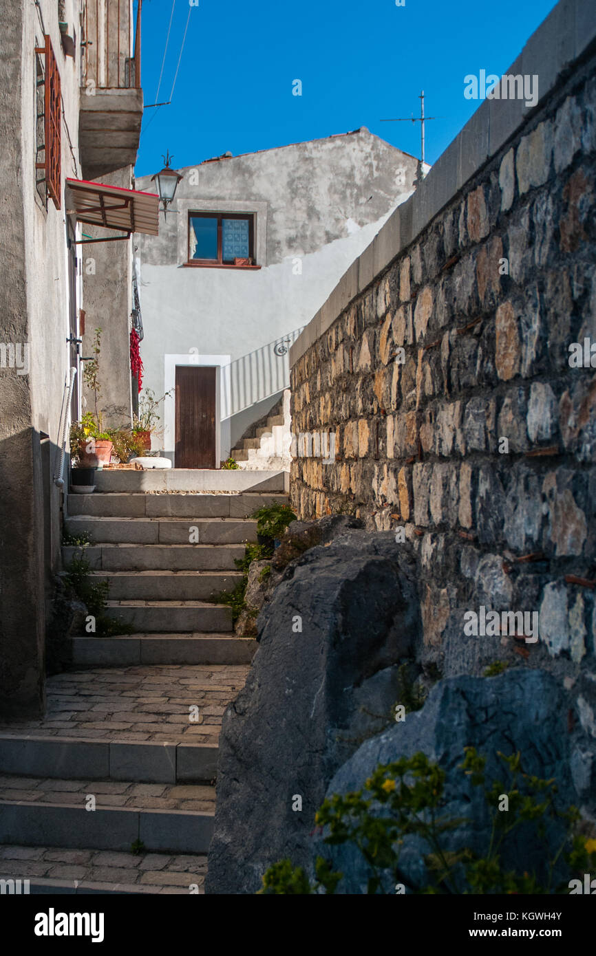 A view of the village of Aieta, Italy. Aieta (also written in Ajeta ...
