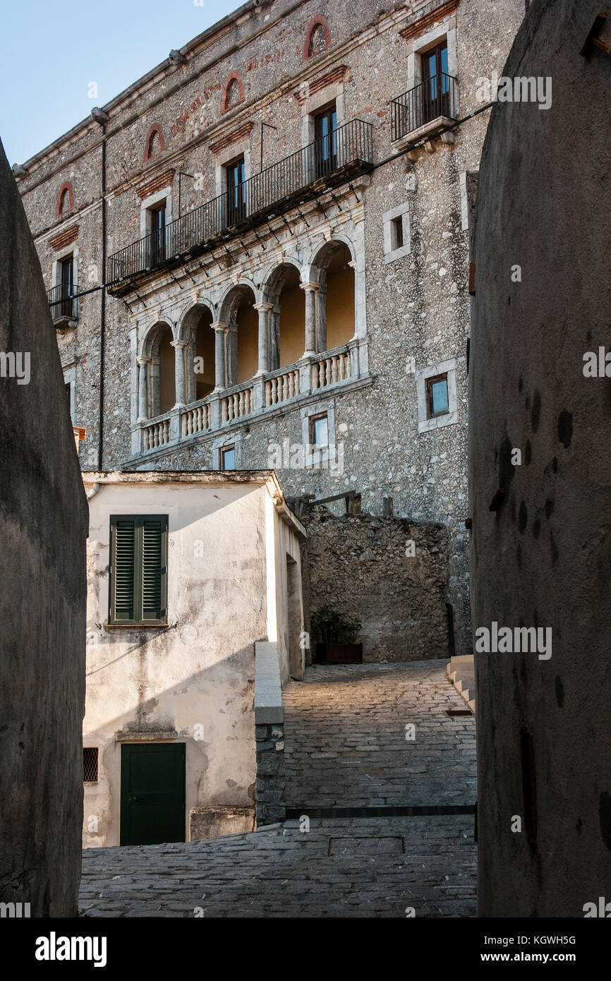 A view of the village of Aieta, Italy. Aieta (also written in Ajeta ...