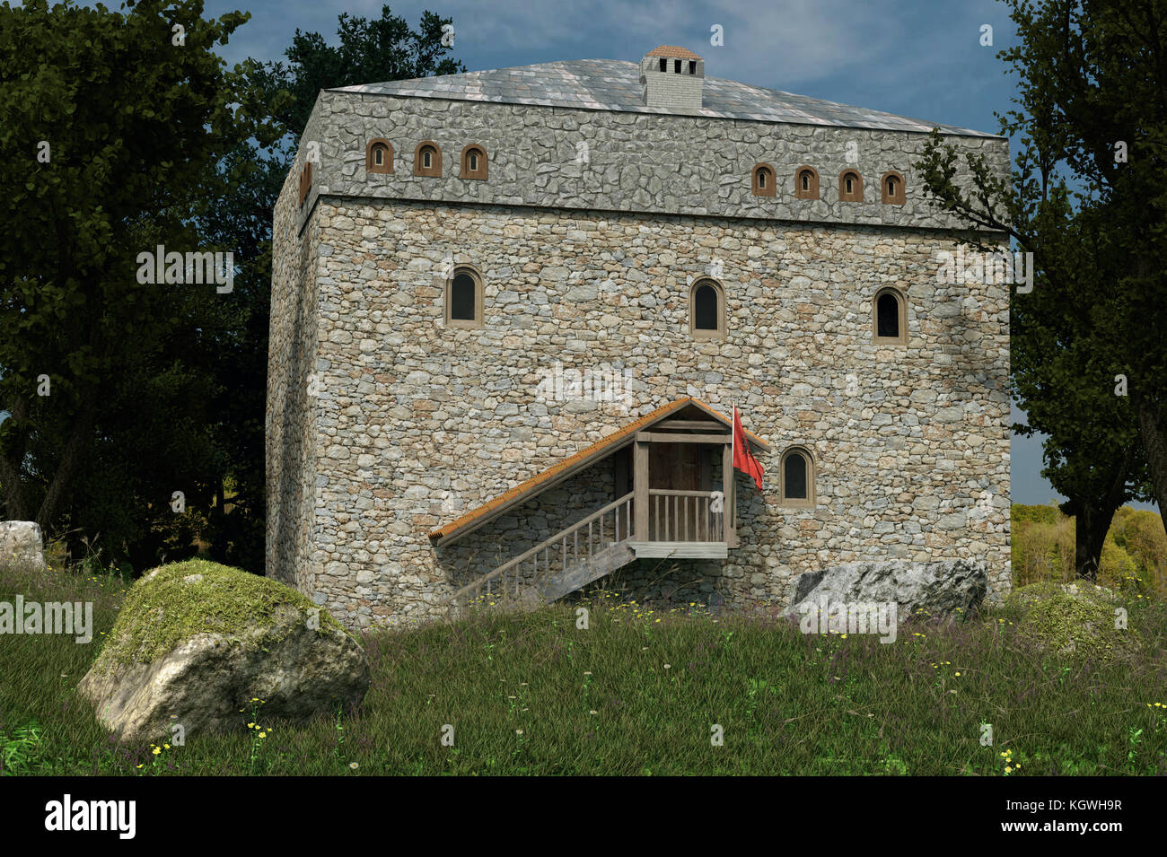 Tower house kulla hi-res stock photography and images - Alamy