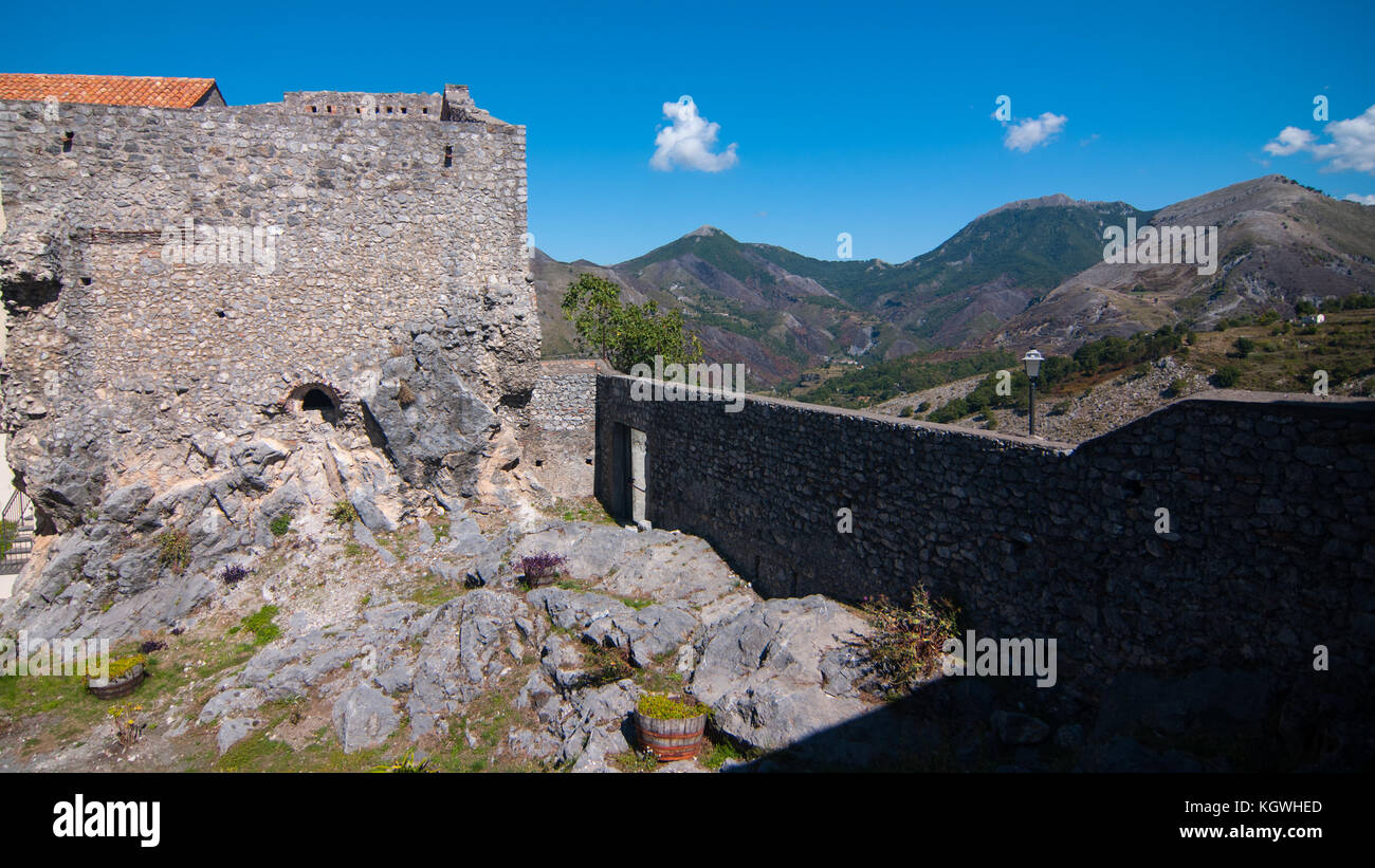 A view of the village of Aieta, Italy. Aieta (also written in Ajeta ...
