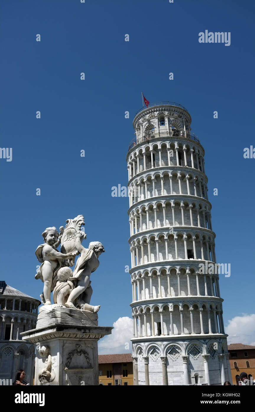 The Pise Tower, campanile of the Cathedral of Our Lady of the ...