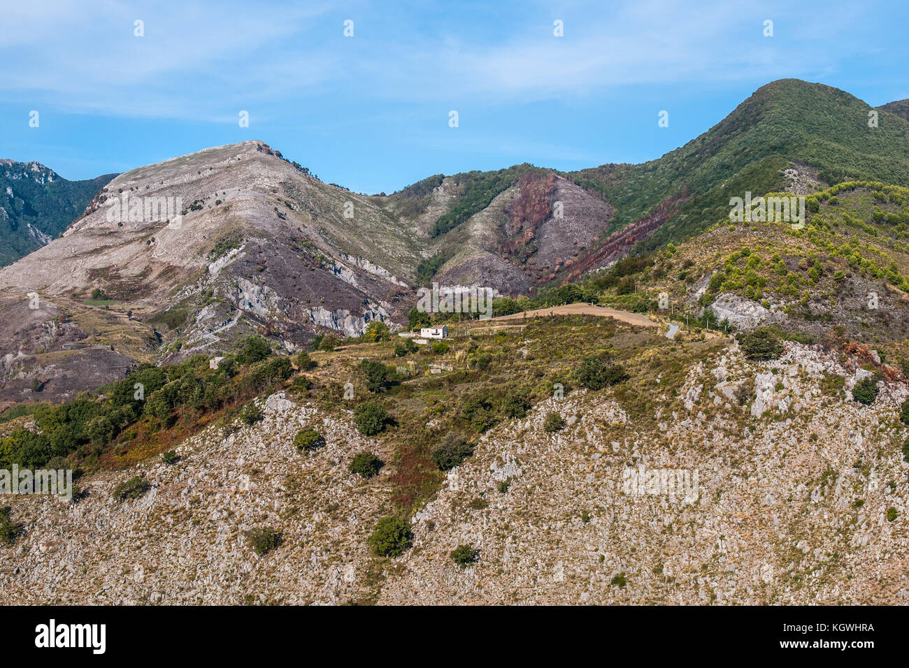 A view from the village of Aieta, Italy. Aieta (also written in Ajeta ...