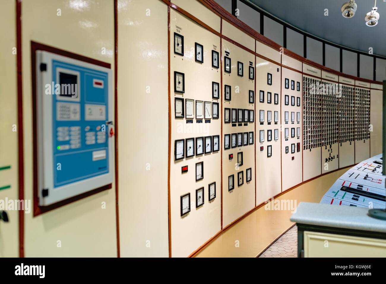 Control room in old thermal power plant Stock Photo - Alamy