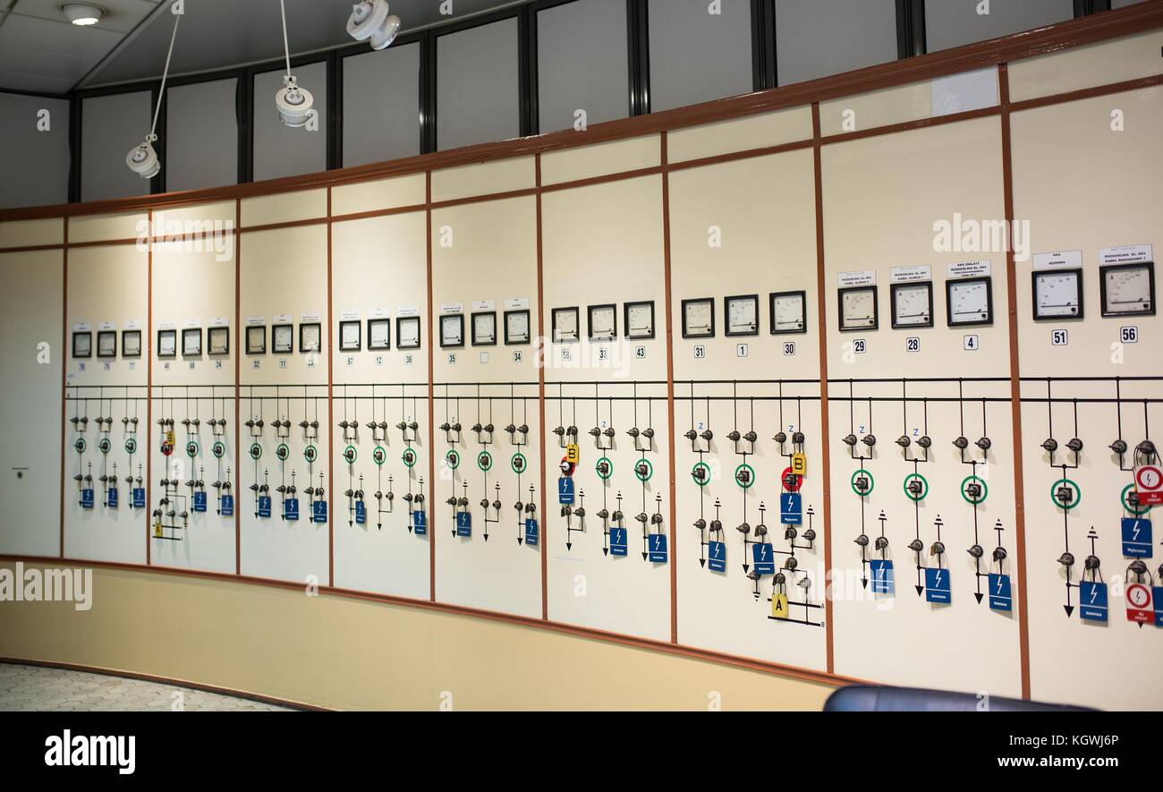 Control room in old thermal power plant Stock Photo - Alamy