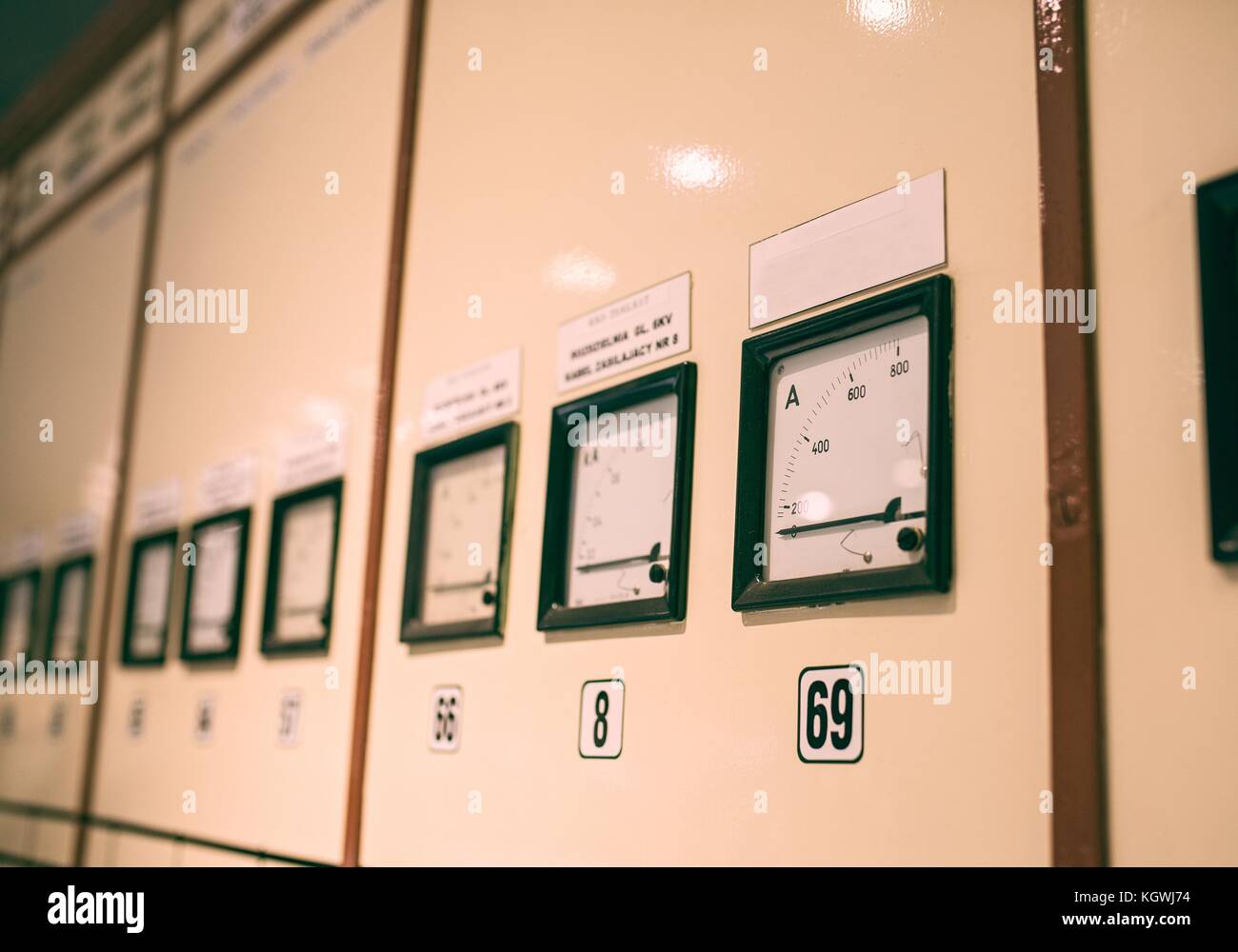 Control room in old thermal power plant Stock Photo - Alamy