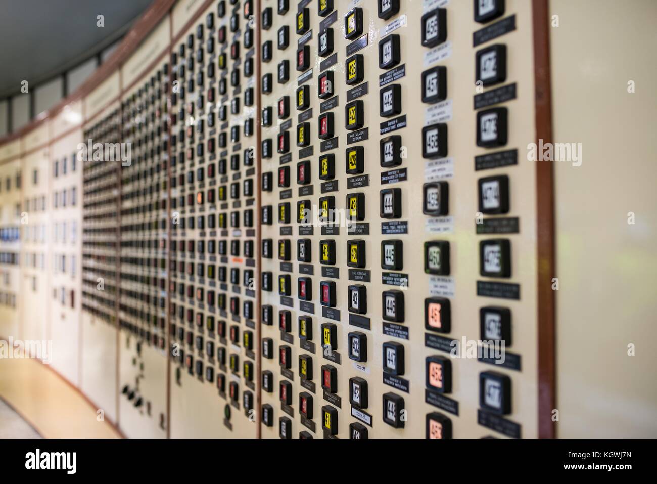Control room in old thermal power plant Stock Photo - Alamy