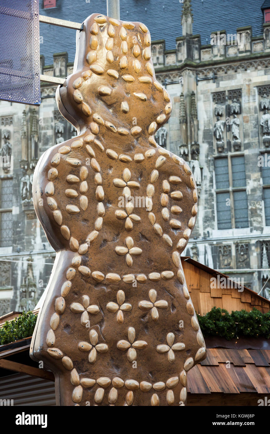 Printenmann, gingerbread man made of Aachener Printen, traditional ...