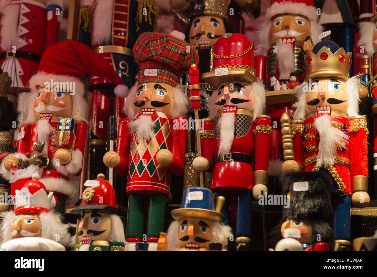 Variety of nutcrackers in different shapes and sizes on sale at the ...