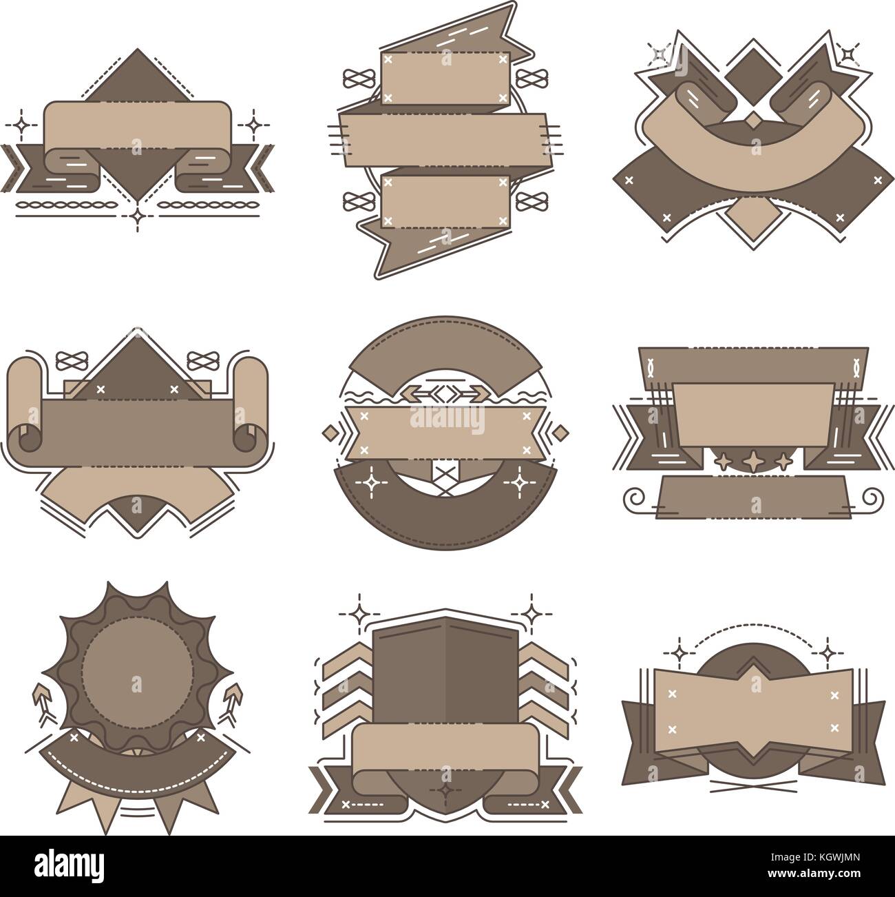 Illustrated and creative vector ribbon set Stock Vector Image & Art - Alamy