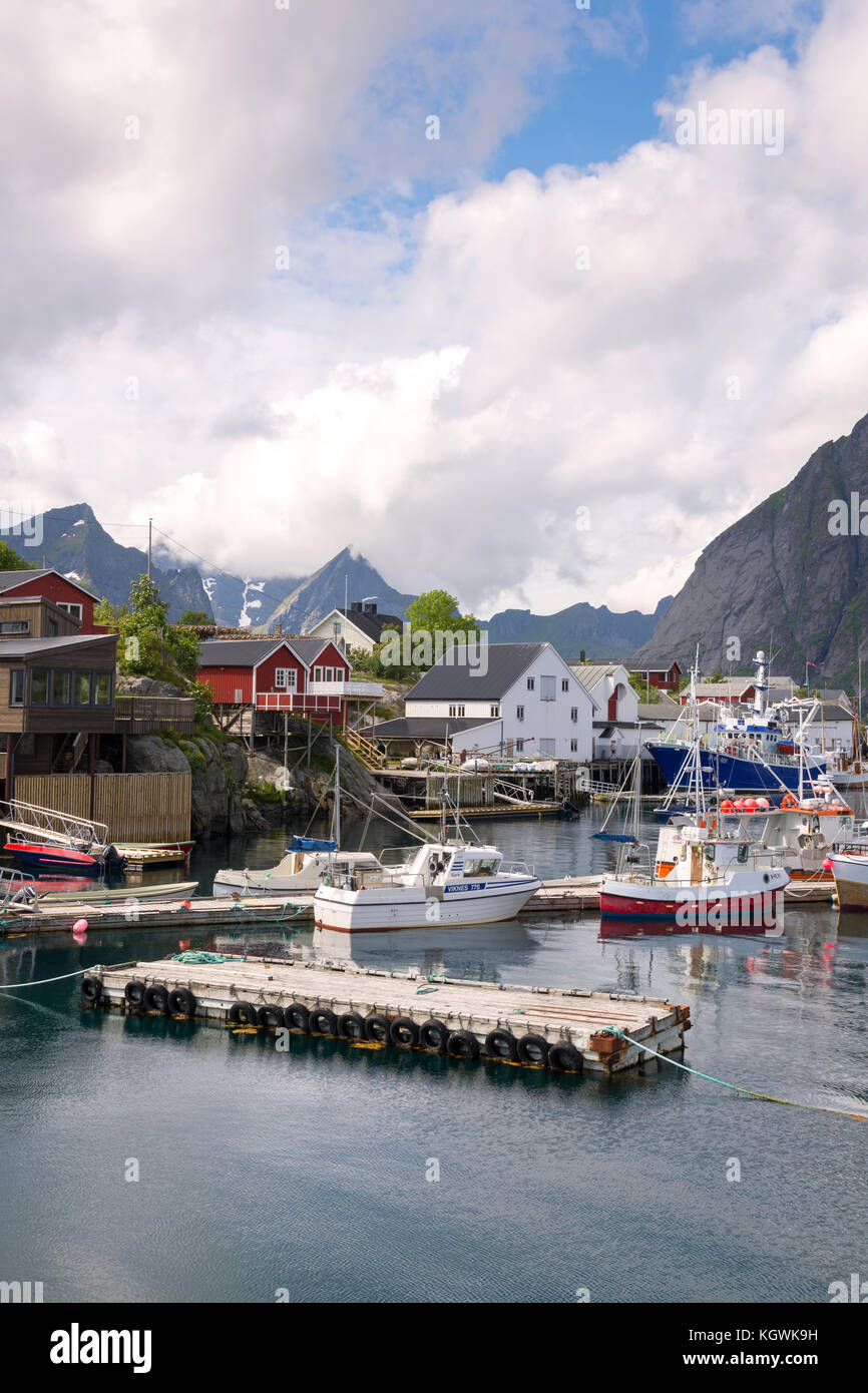panoramic view of the coast and the islands at Svolvaer in the Lofoten ...